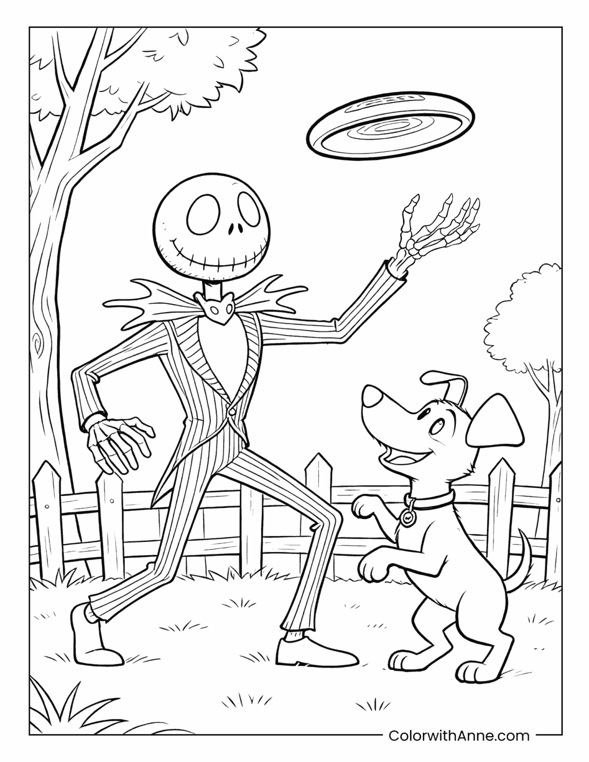 Jack Skellington Coloring Pages (Free PDF Printables) - ColorwithAnne