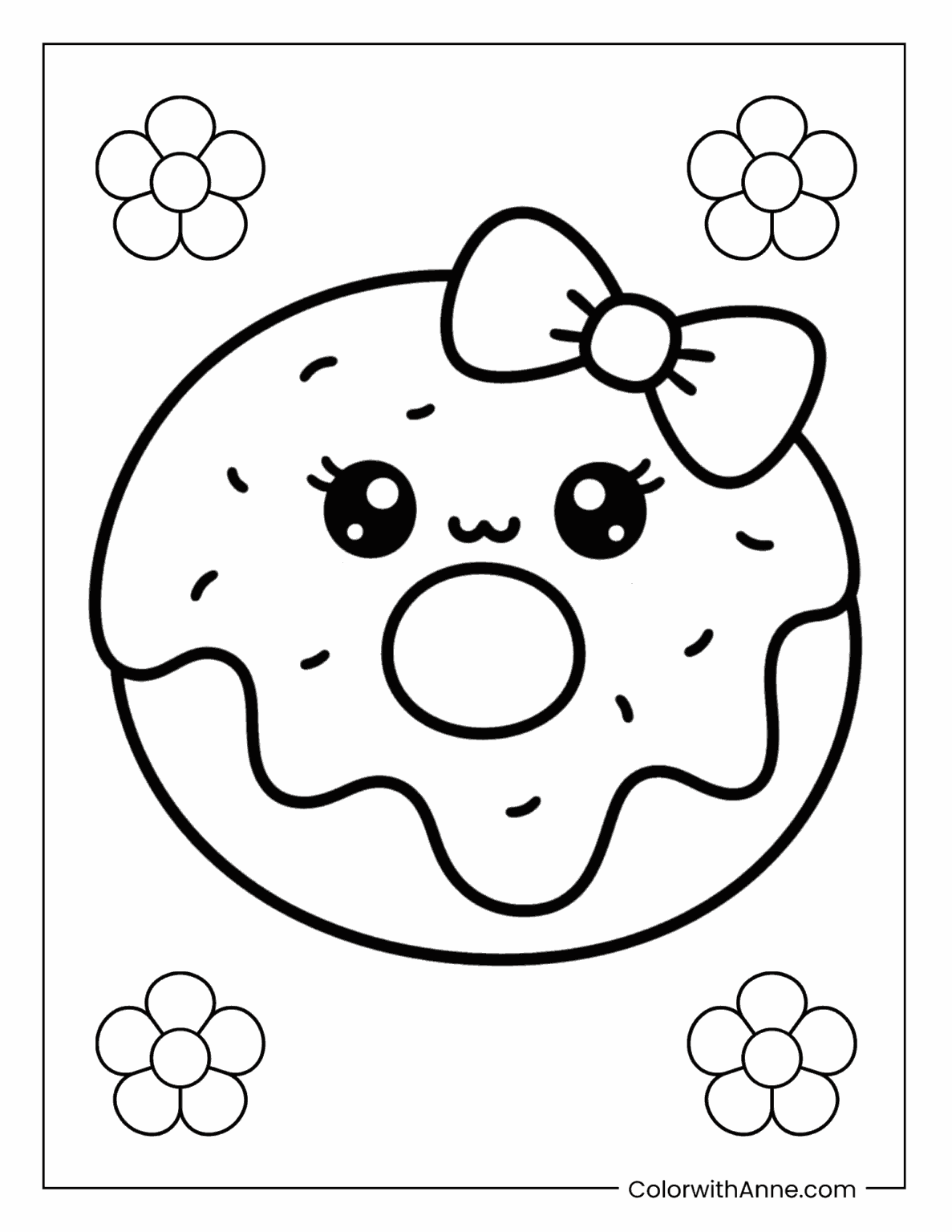 20 Donut Coloring Pages (Free PDF Printables)