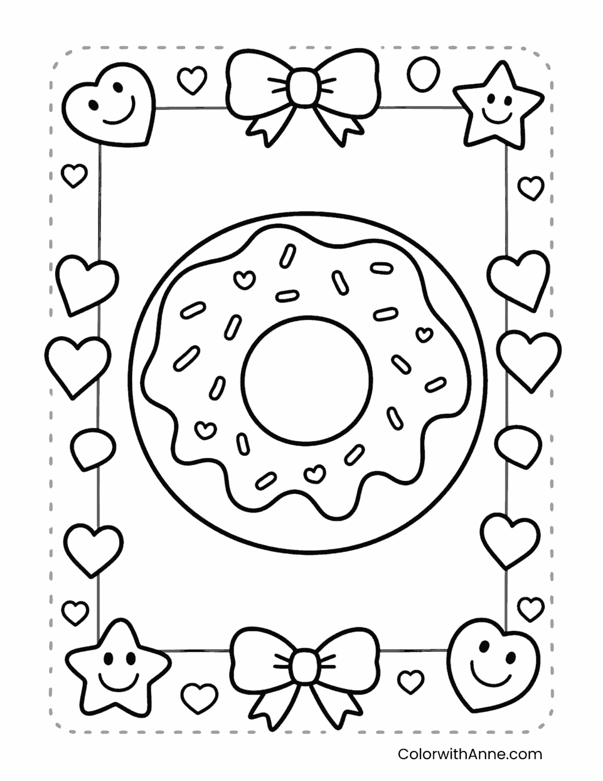 20 Donut Coloring Pages (Free PDF Printables)