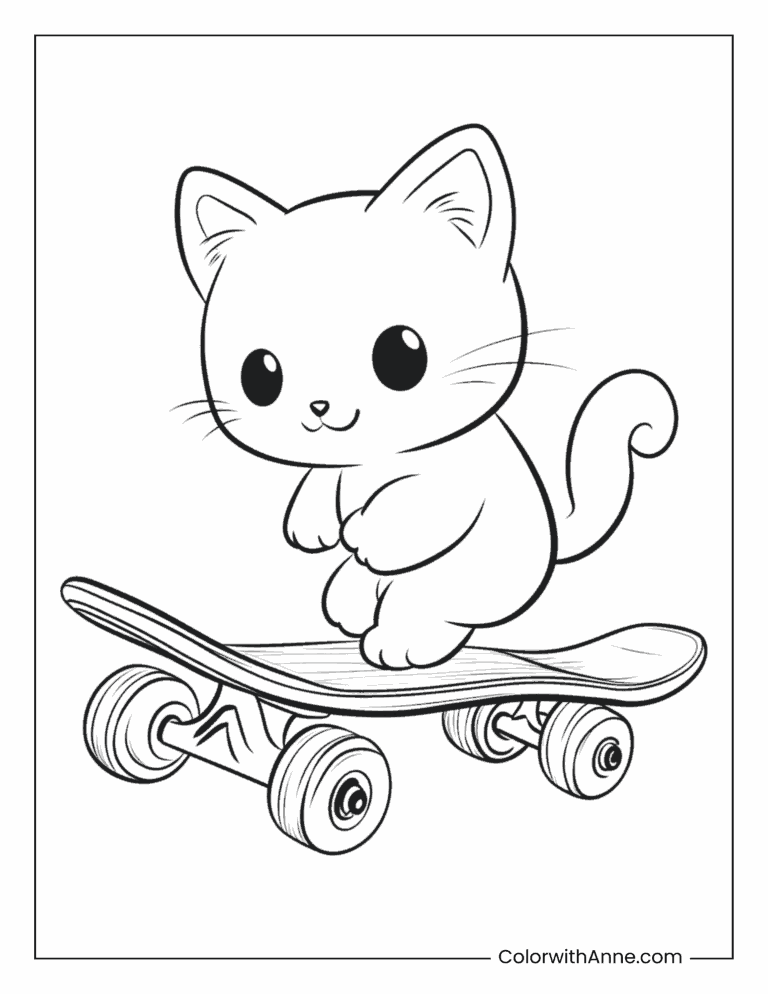 22 Cat Coloring Pages (Free PDF Printables)