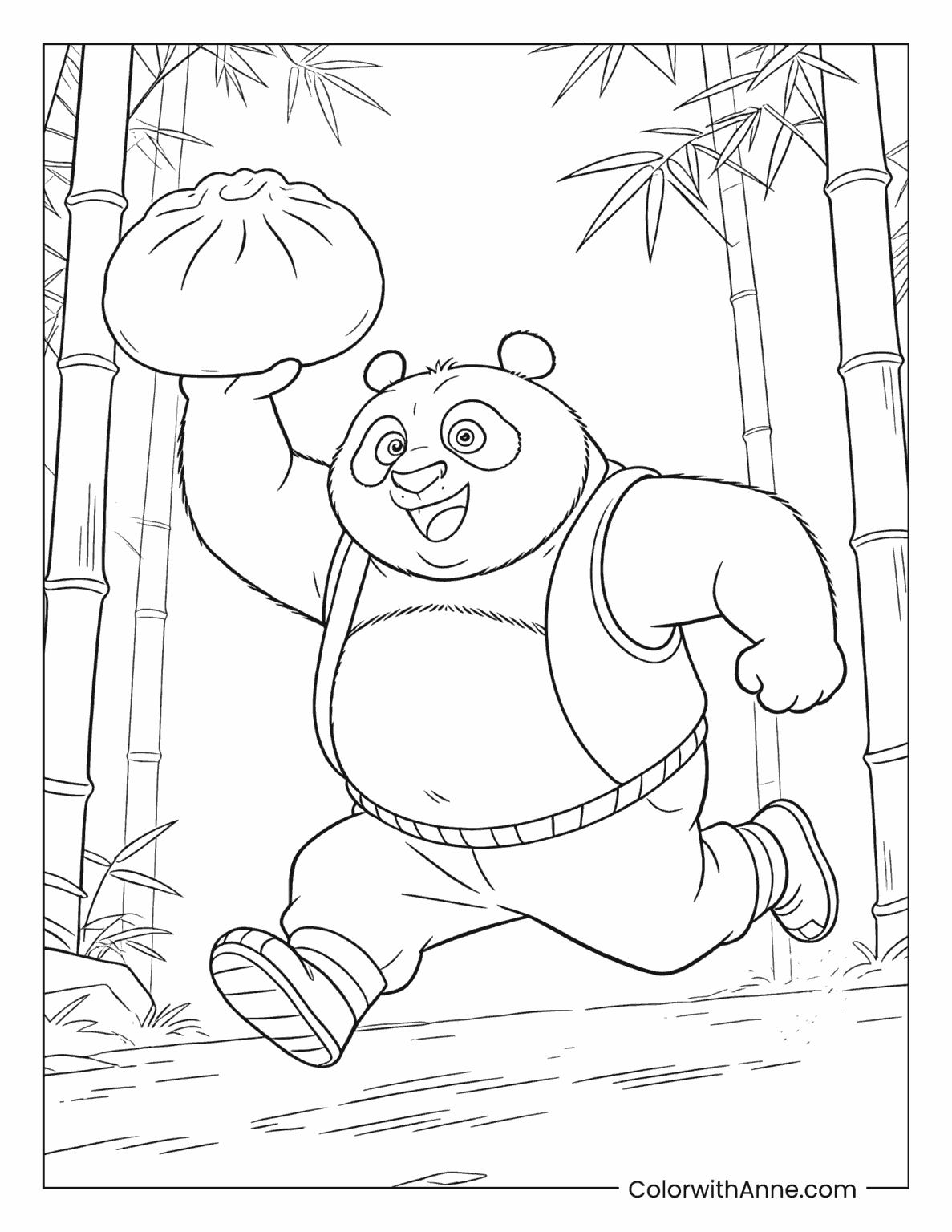 Kung Fu Panda Coloring Pages (Free PDF Printables) - ColorwithAnne