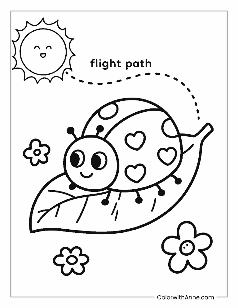 Ladybug Coloring Pages (Free PDF Printables) - ColorwithAnne