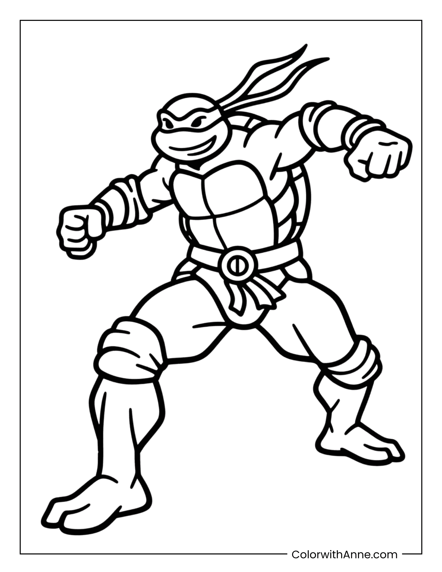 Ninja Turtle Coloring Pages (Free PDF Printables) - ColorwithAnne