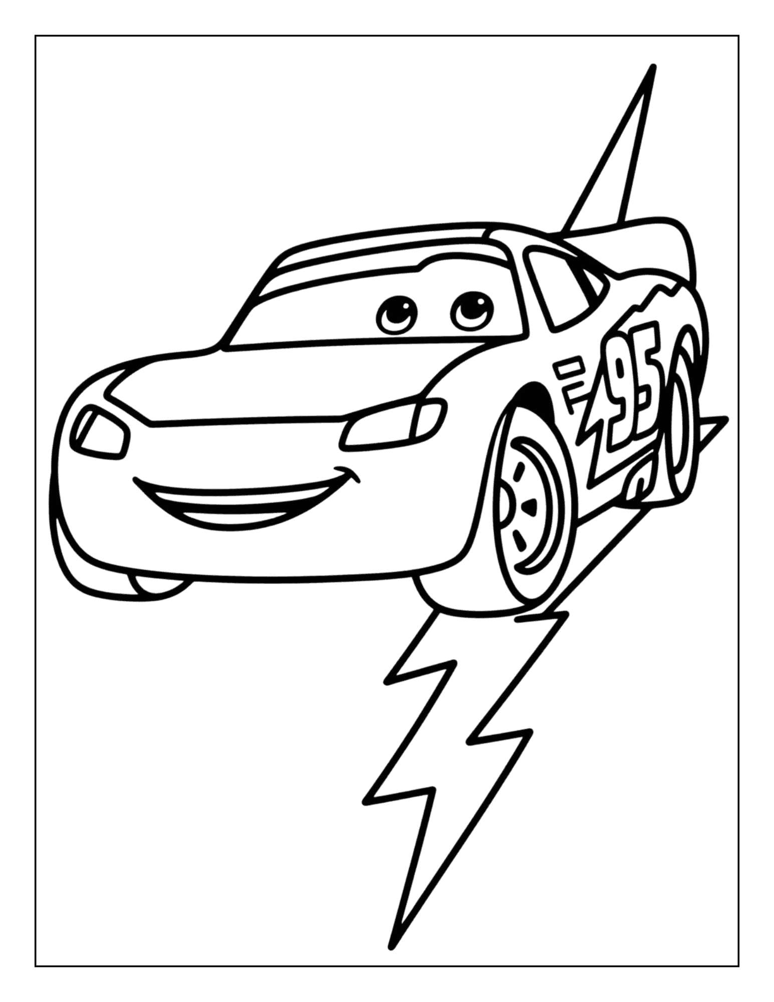 Lightning McQueen Coloring Pages (Free PDF Printables) - ColorwithAnne