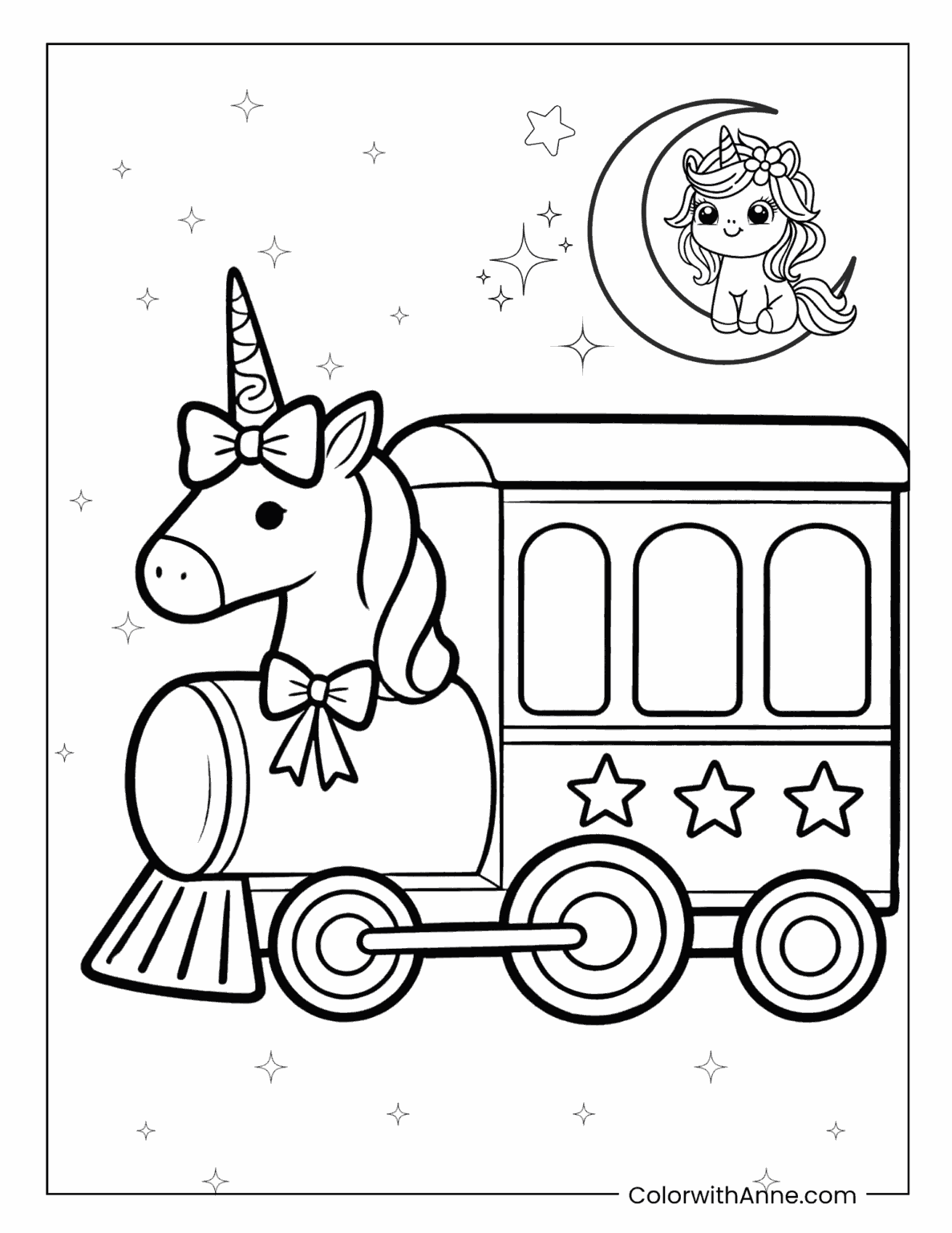 Train Coloring Pages (Free PDF Printables) - ColorwithAnne