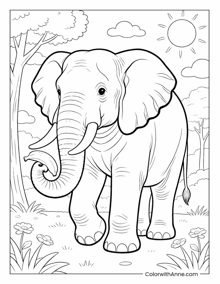 20 Elephant Coloring Pages (Free PDF Printables)