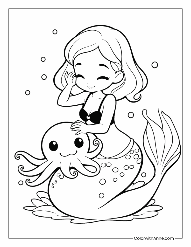 20 Mermaid Coloring Pages (Free PDF Printables)