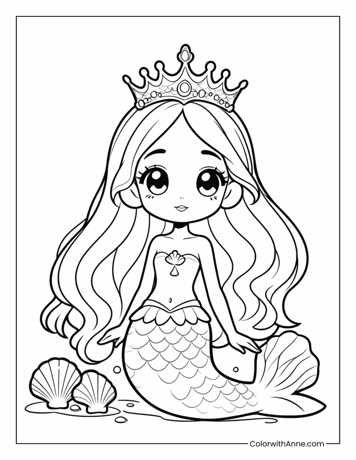 20 Mermaid Coloring Pages (Free PDF Printables)
