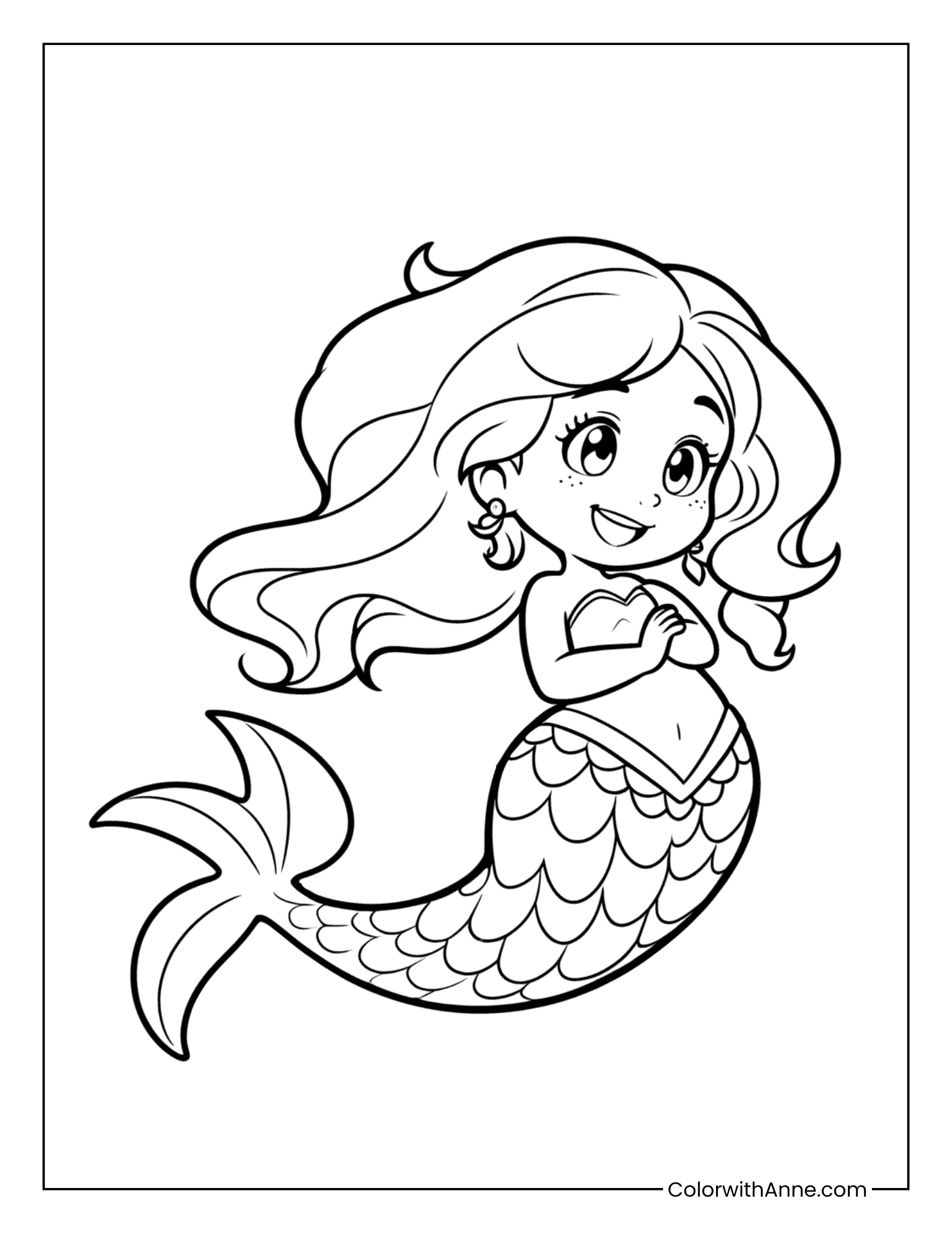 20 Mermaid Coloring Pages (Free PDF Printables)