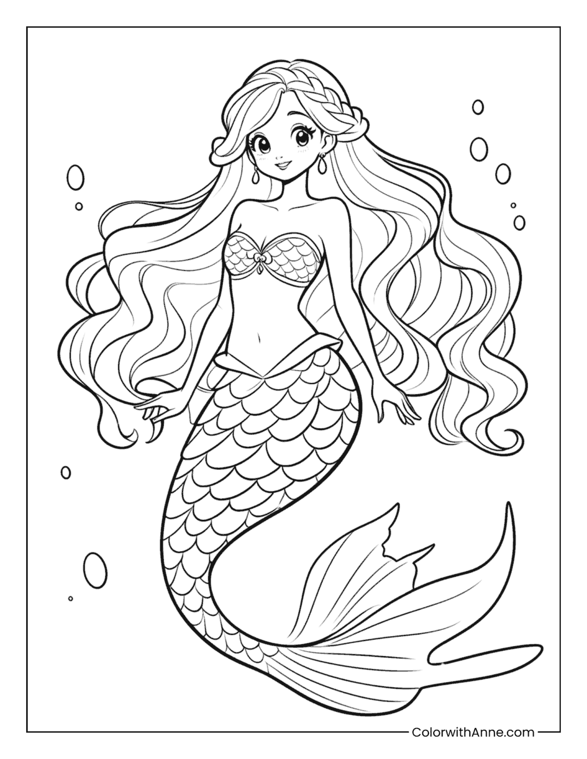 20 Mermaid Coloring Pages (Free PDF Printables)