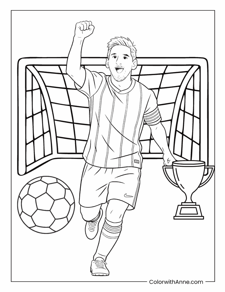Messi Coloring Pages (Free PDF Printables) - ColorwithAnne