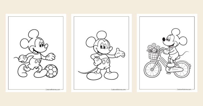 Disney Coloring Pages (Free PDF Printables) - ColorwithAnne