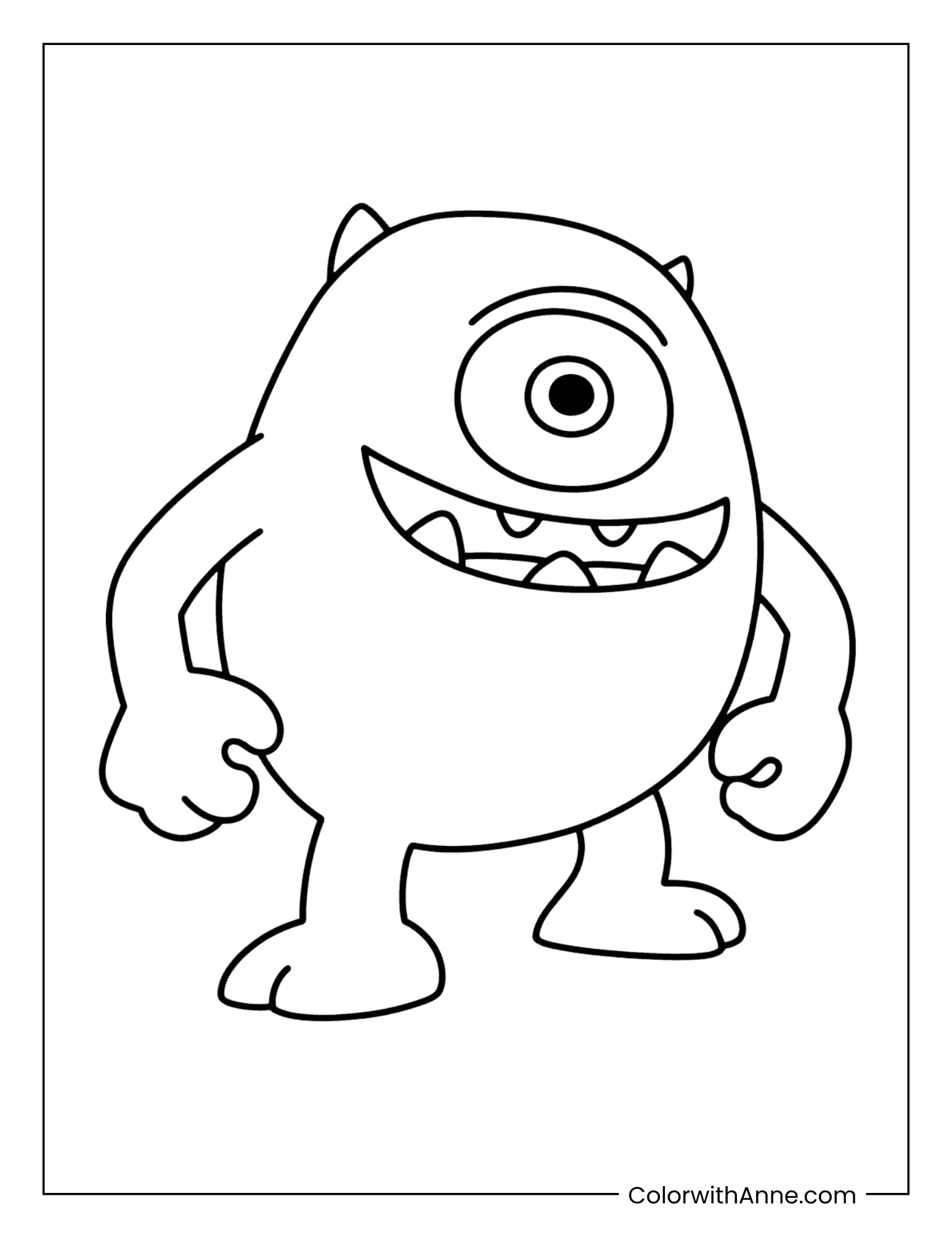 Monster Inc Coloring Pages (Free PDF Printables) - ColorwithAnne