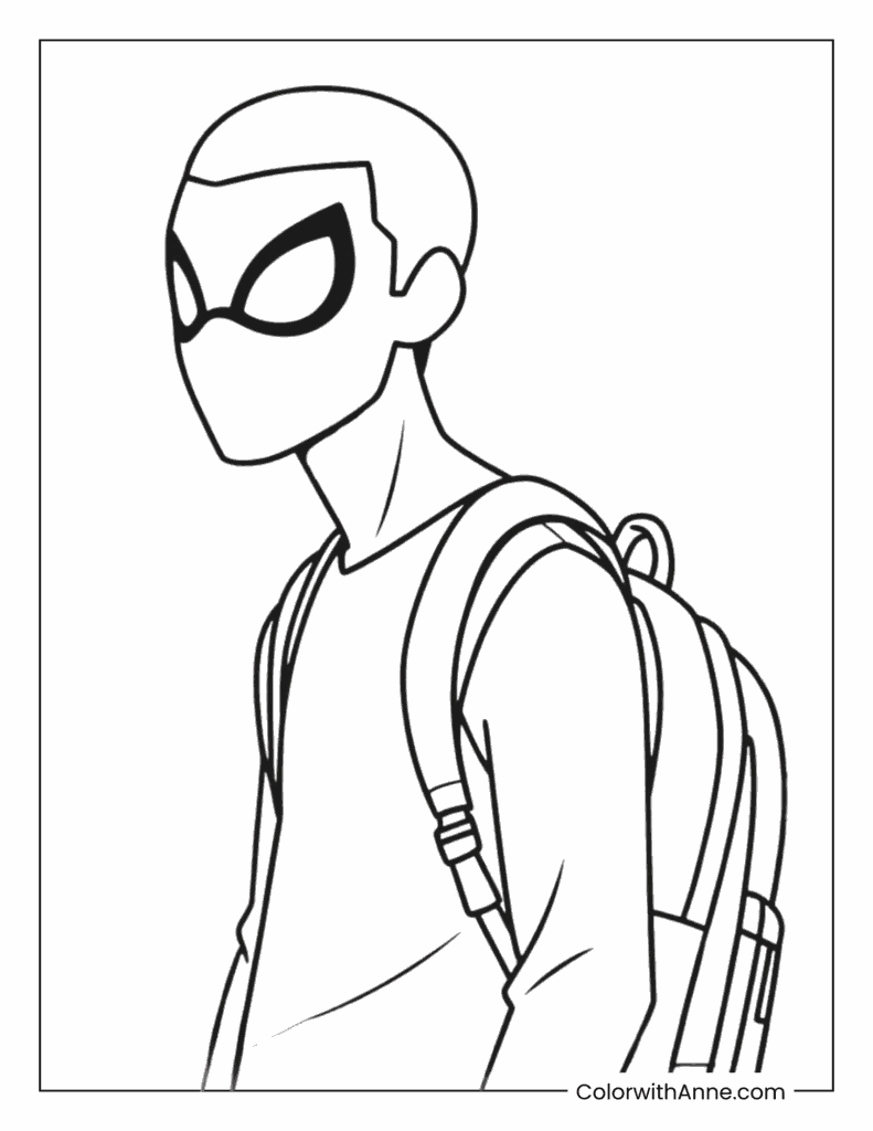 Miles Morales Coloring Pages (Free PDF Printables) - ColorwithAnne