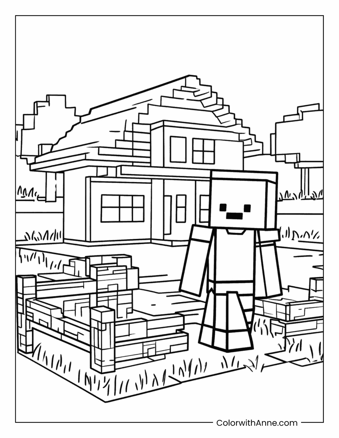 20 Minecraft Coloring Pages (Free PDF Printables)