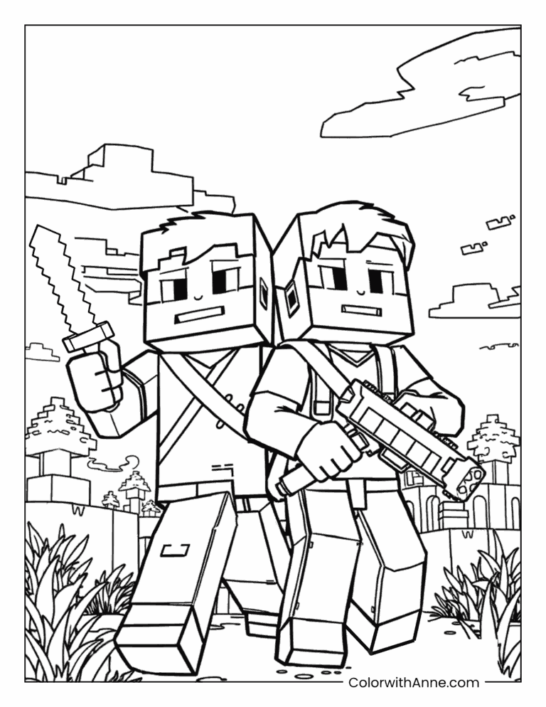 20 Minecraft Coloring Pages (Free PDF Printables)