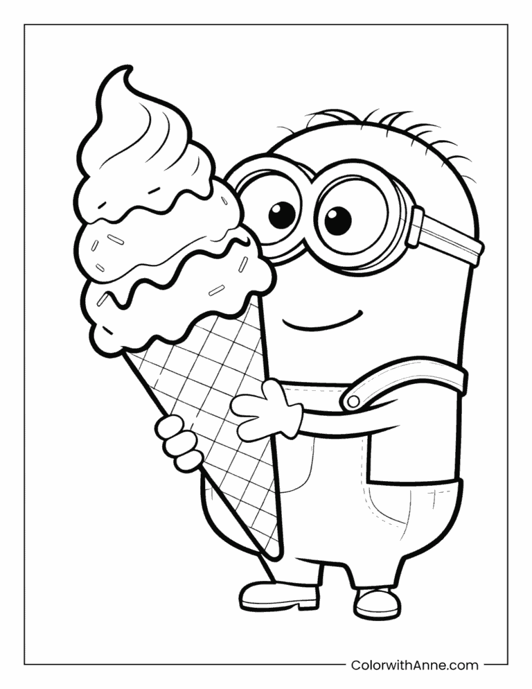 Minion Coloring Pages (Free PDF Printables) - ColorwithAnne