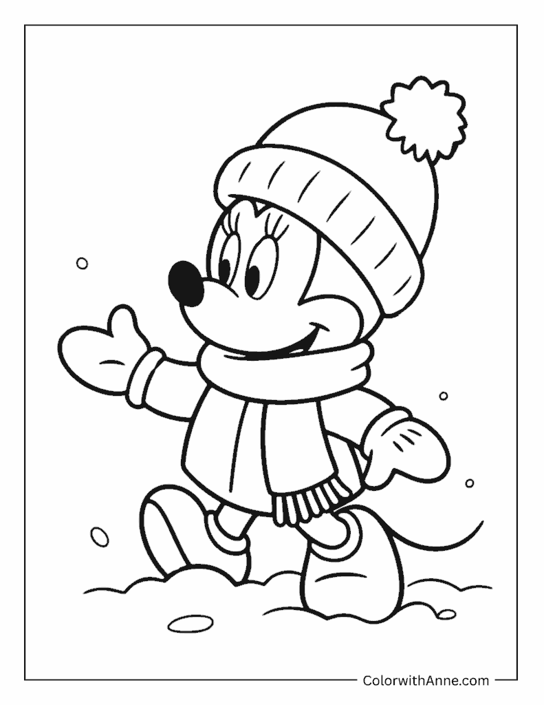 Minnie Mouse Coloring Pages (Free PDF Printables) - ColorwithAnne
