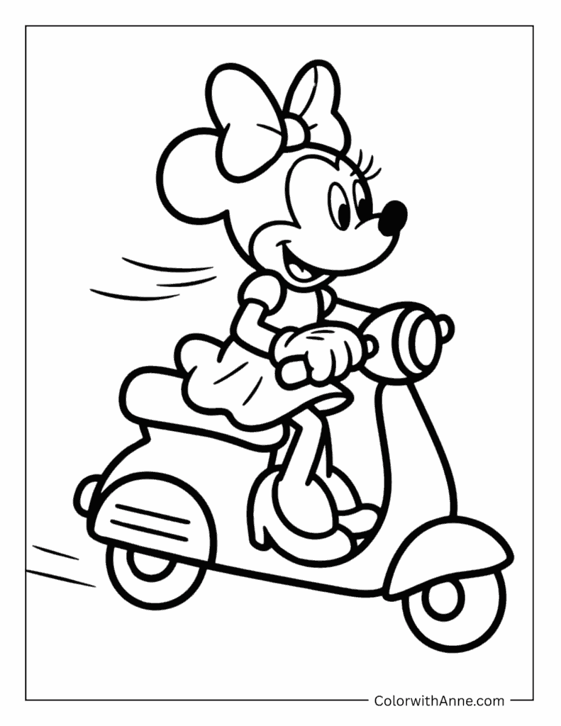 Minnie Mouse Coloring Pages (Free PDF Printables) - ColorwithAnne