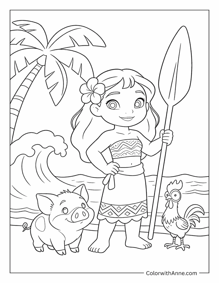 Moana Coloring Pages (Free PDF Printables)