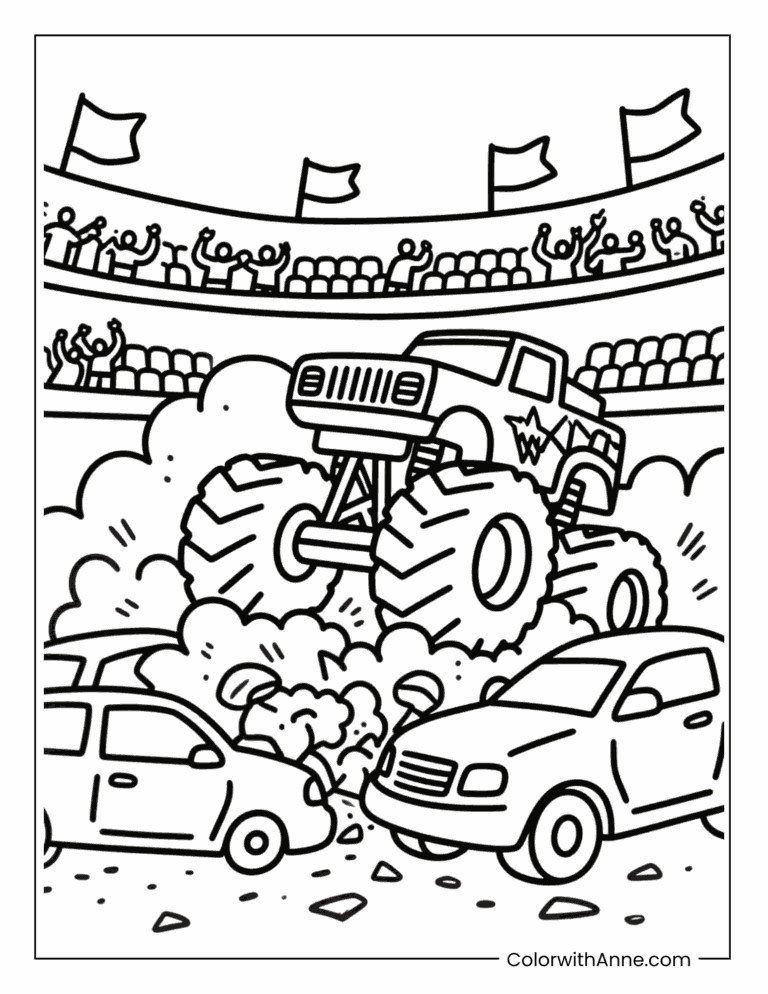 22 Monster Truck Coloring Pages (Free PDF Printables)