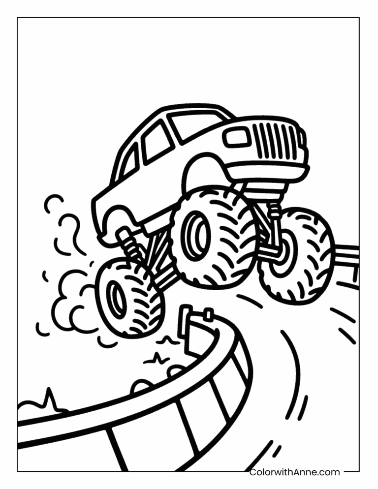 22 Monster Truck Coloring Pages (Free PDF Printables)