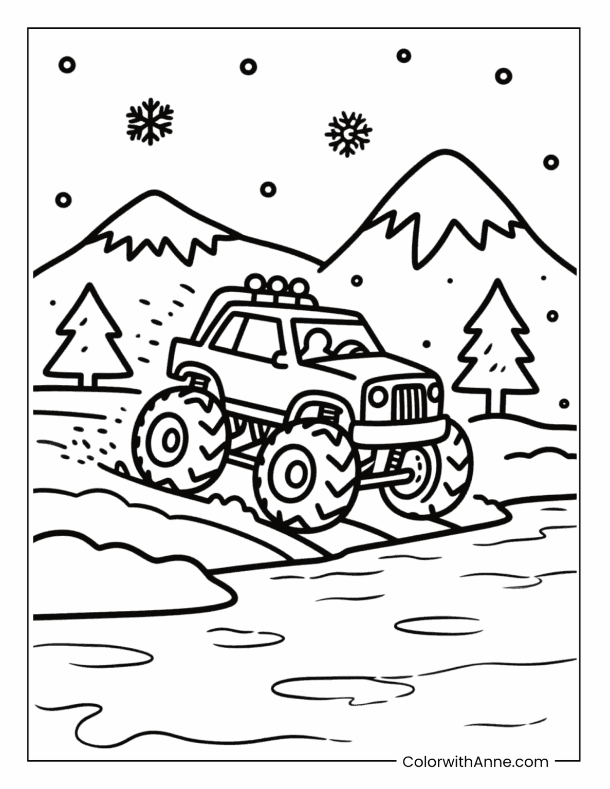 22 Monster Truck Coloring Pages (Free PDF Printables)