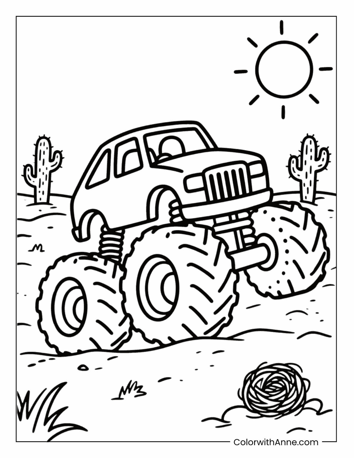 22 Monster Truck Coloring Pages (Free PDF Printables)