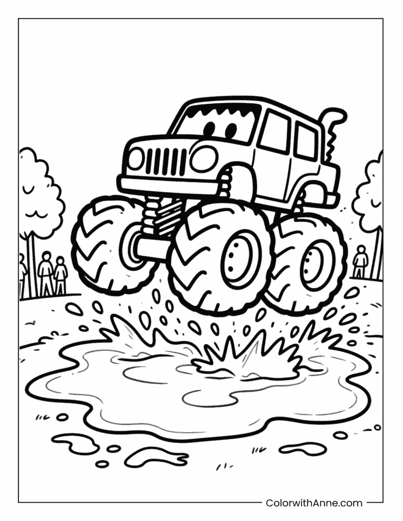 22 Monster Truck Coloring Pages (Free PDF Printables)