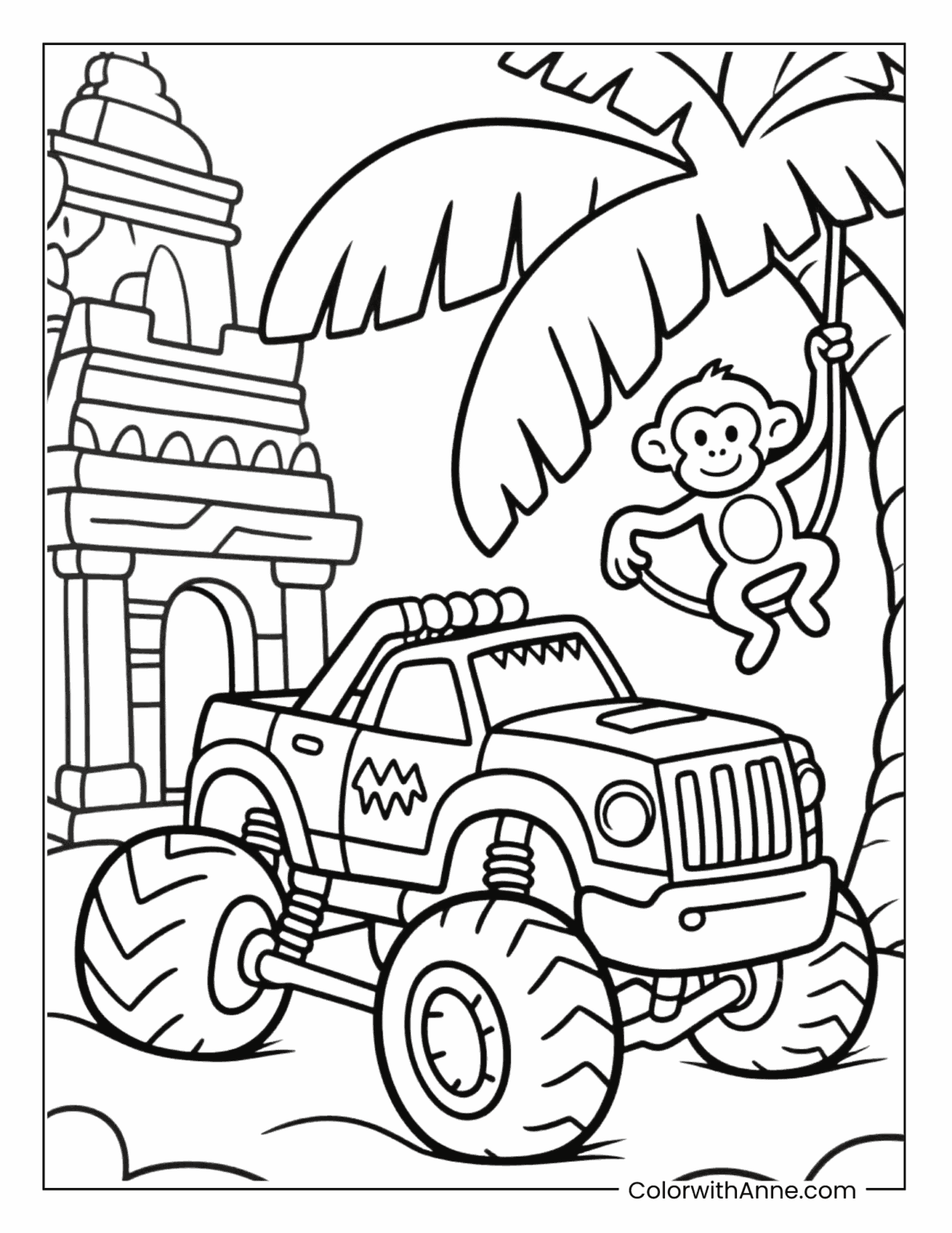 22 Monster Truck Coloring Pages (Free PDF Printables)