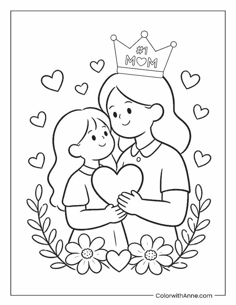 Mother’s Day Coloring Pages (Free PDF Printables) - ColorwithAnne