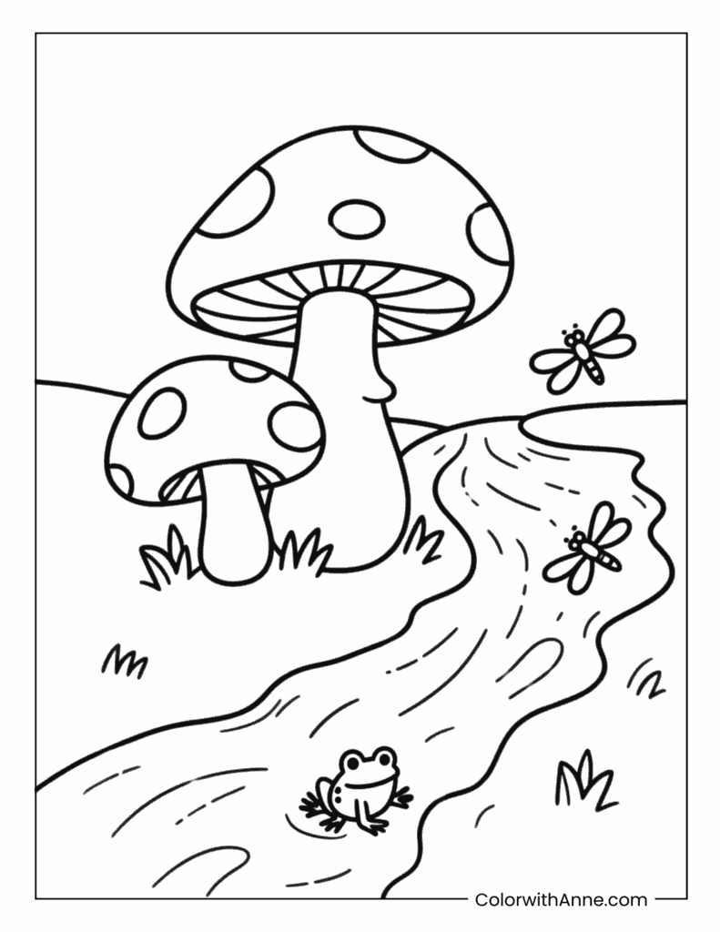 20 Mushroom Coloring Pages (Free PDF Printables)