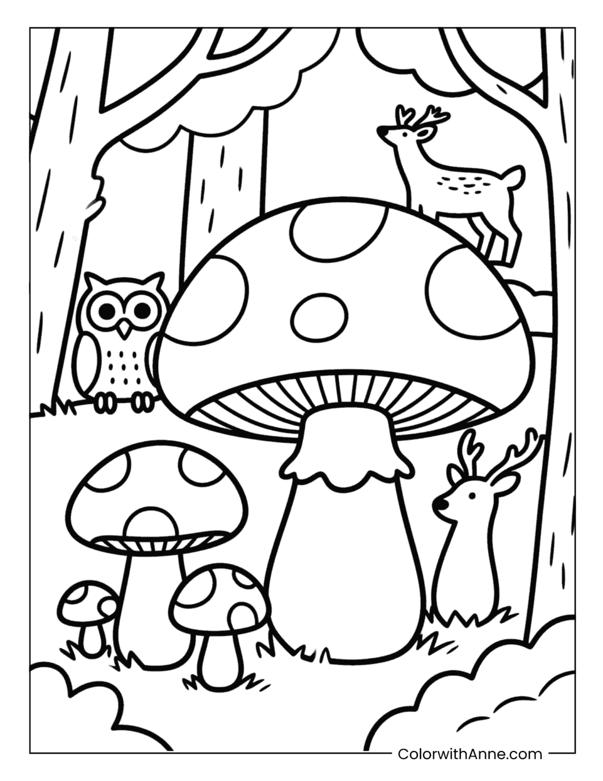 20 Mushroom Coloring Pages (Free PDF Printables)