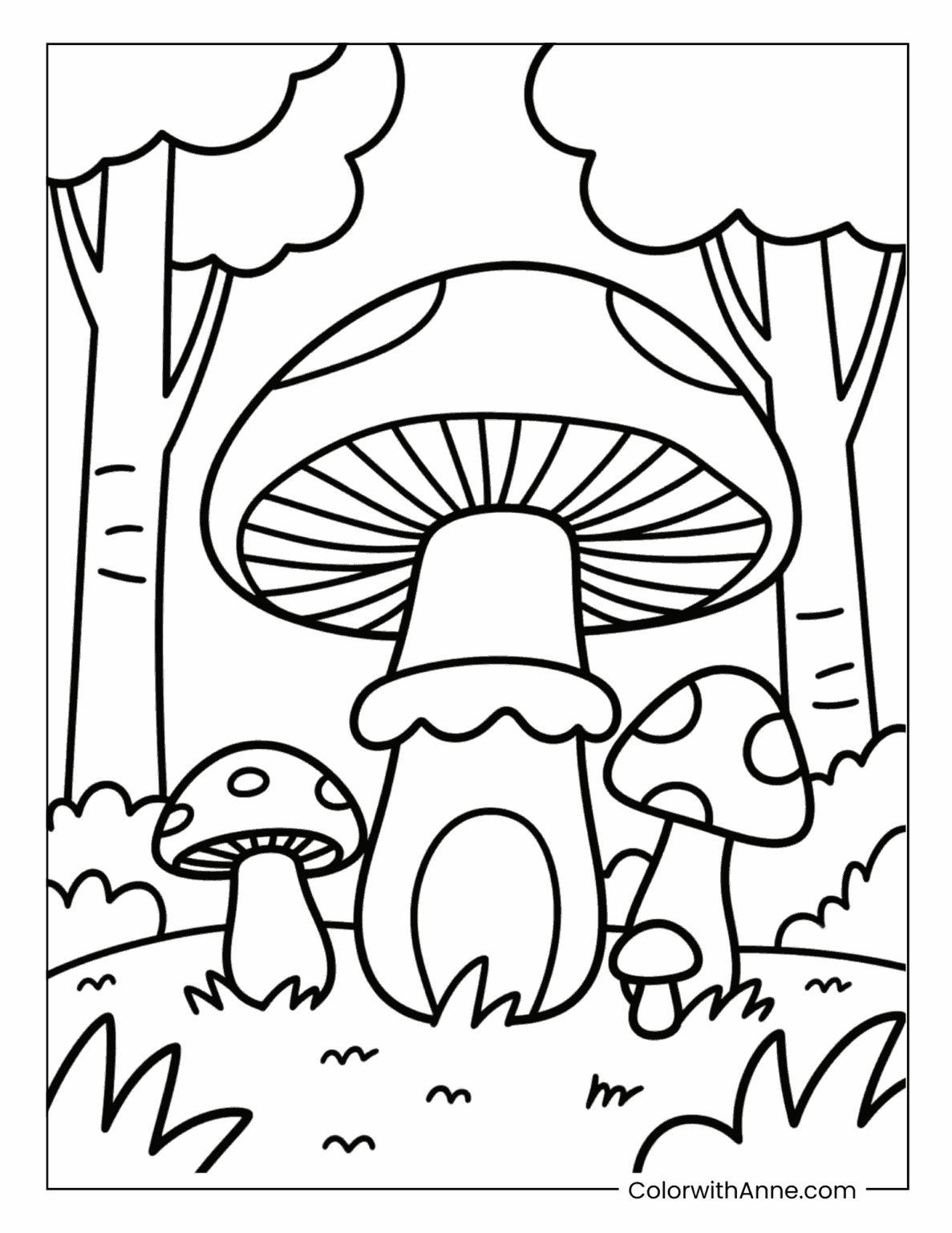 20 Mushroom Coloring Pages (Free PDF Printables)