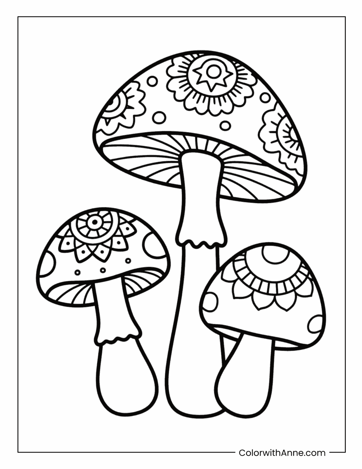 20 Mushroom Coloring Pages (Free PDF Printables)