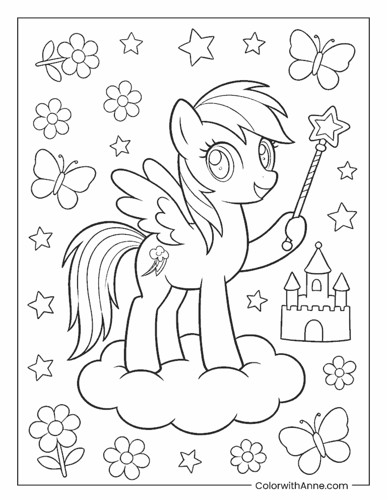 My Little Pony Coloring Pages (Free PDF Printables) - ColorwithAnne