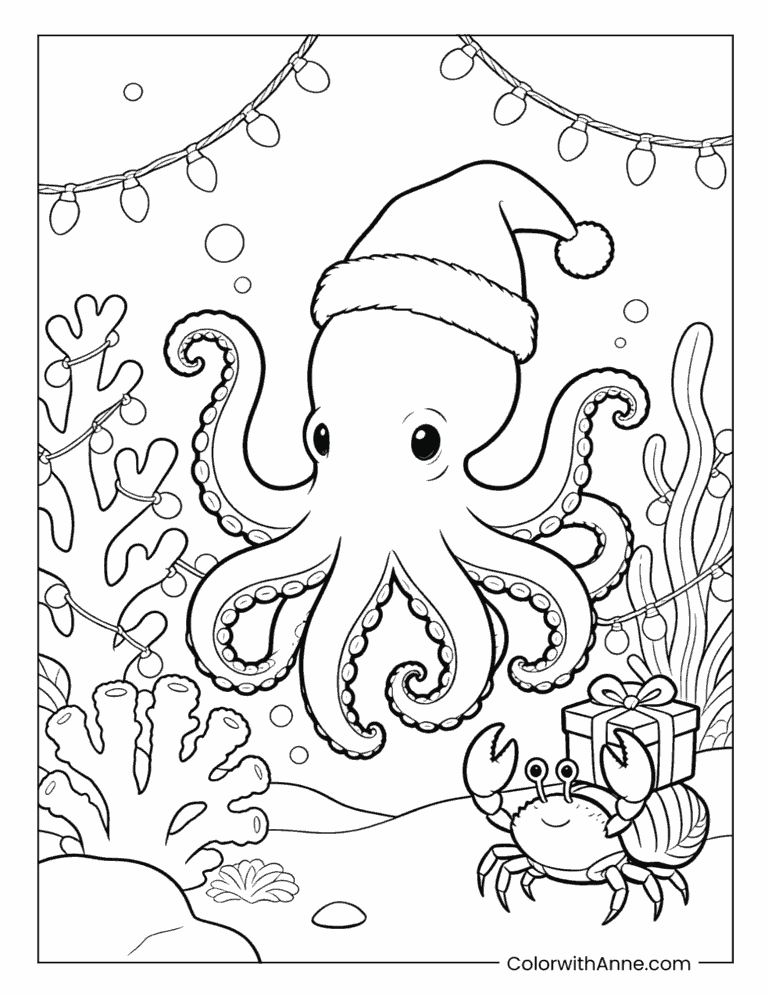 Octopus Coloring Pages (Free PDF Printables) - ColorwithAnne