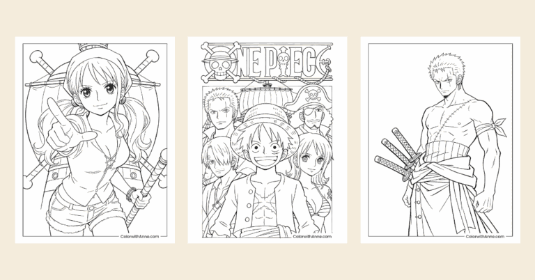 One Piece Coloring Pages (Free PDF Printables) - ColorwithAnne