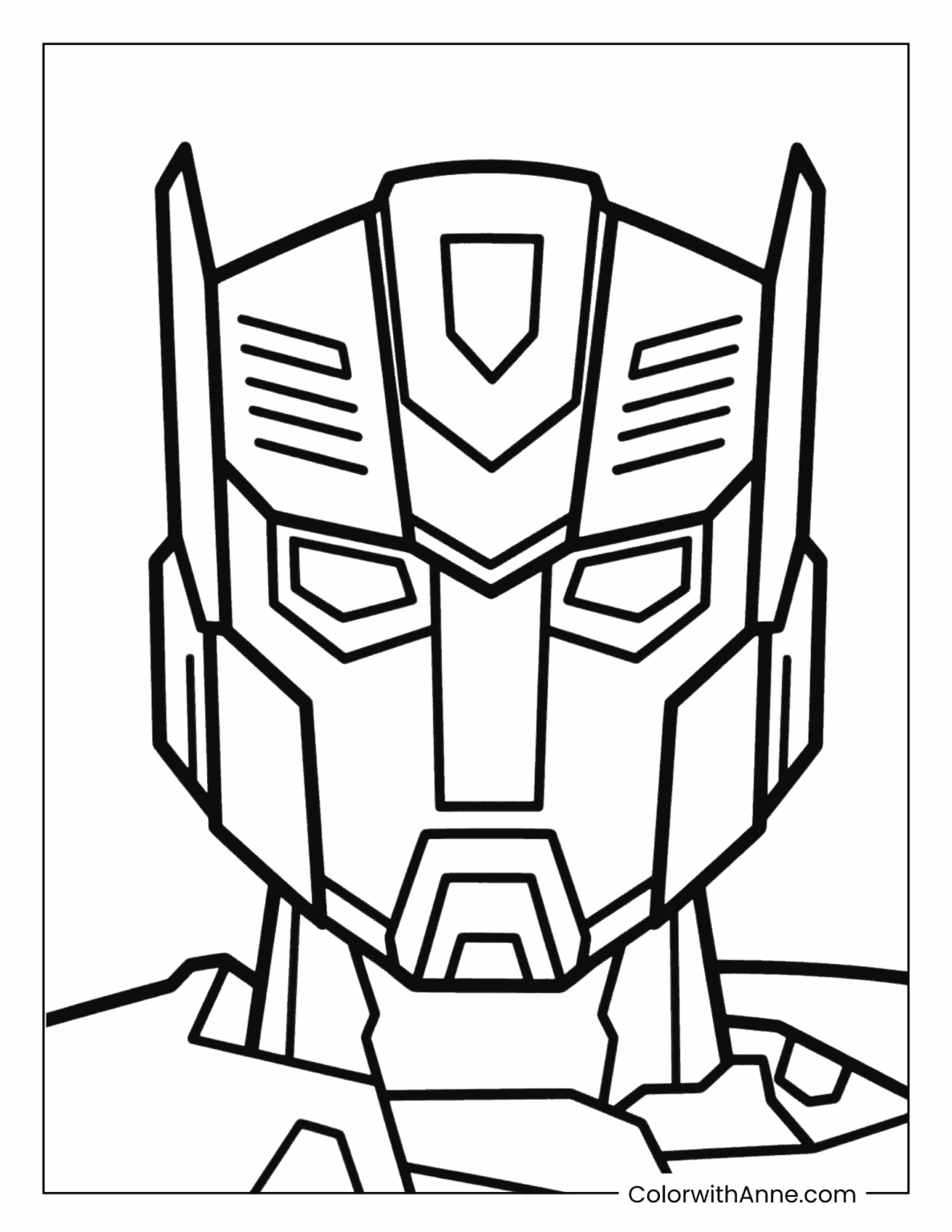 Optimus Prime Coloring Pages (Free PDF Printables) - ColorwithAnne