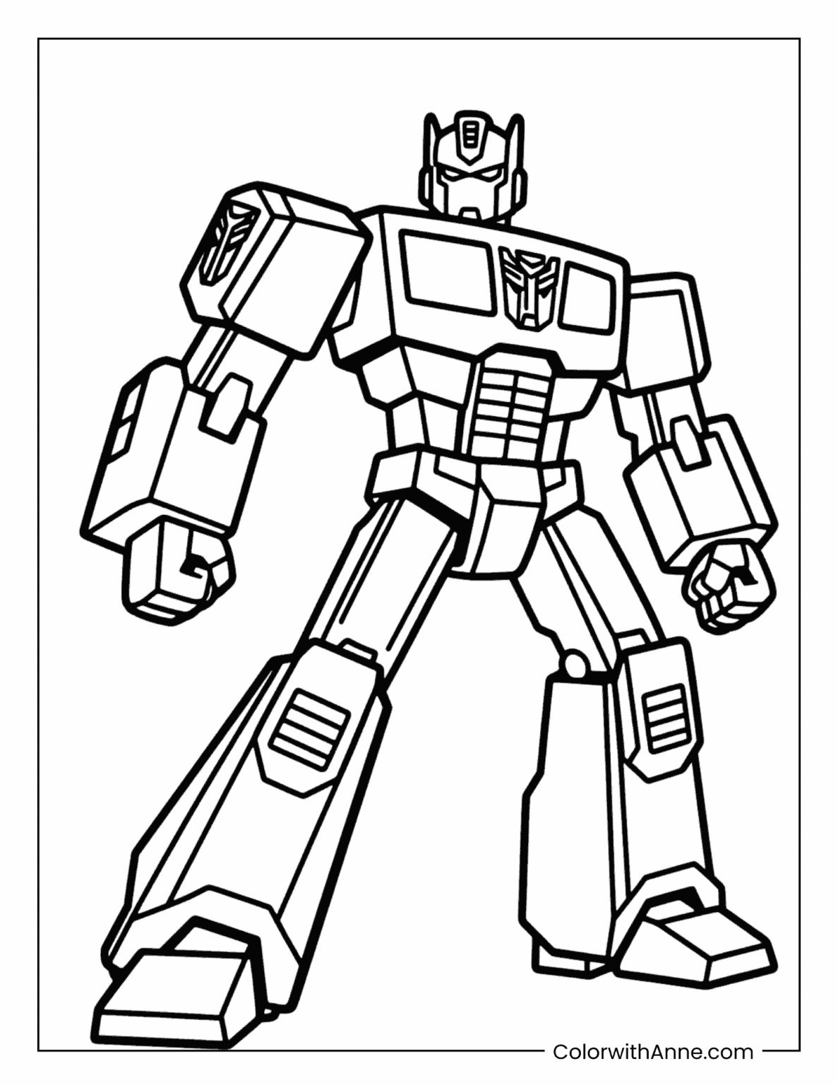 Optimus Prime Coloring Pages (Free PDF Printables) - ColorwithAnne