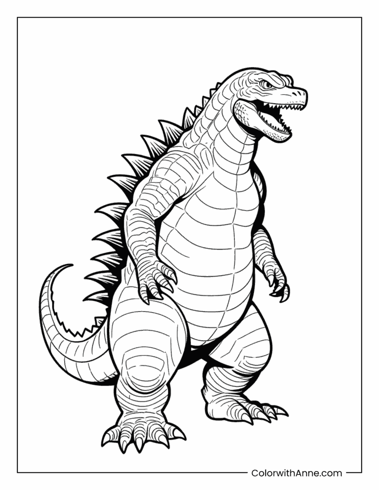 20 Godzilla Coloring Pages (Free PDF Printables)
