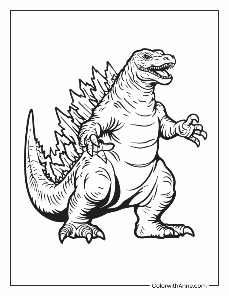 20 Godzilla Coloring Pages (Free PDF Printables)