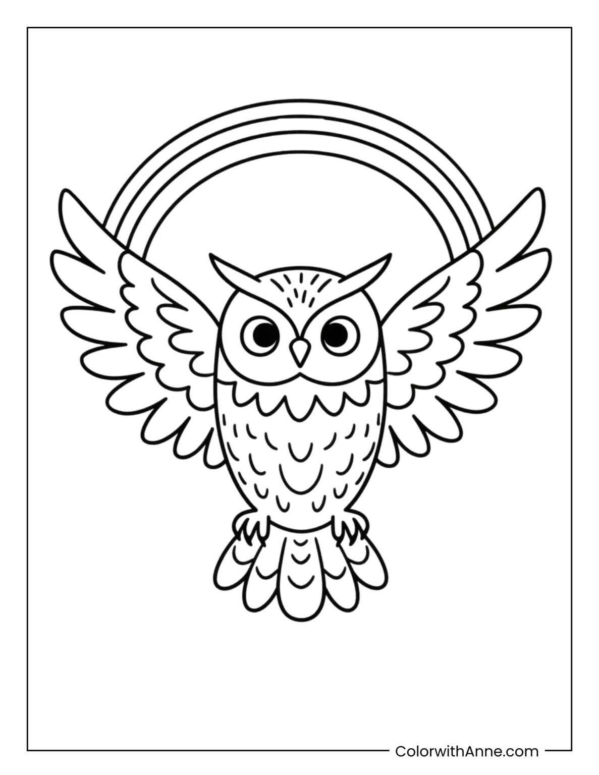 Owl Coloring Pages (Free PDF Printables) - ColorwithAnne