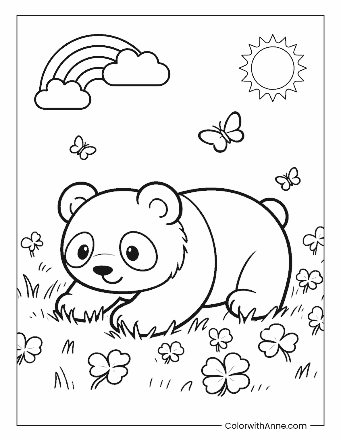 Panda Coloring Pages (Free PDF Printables) - ColorwithAnne