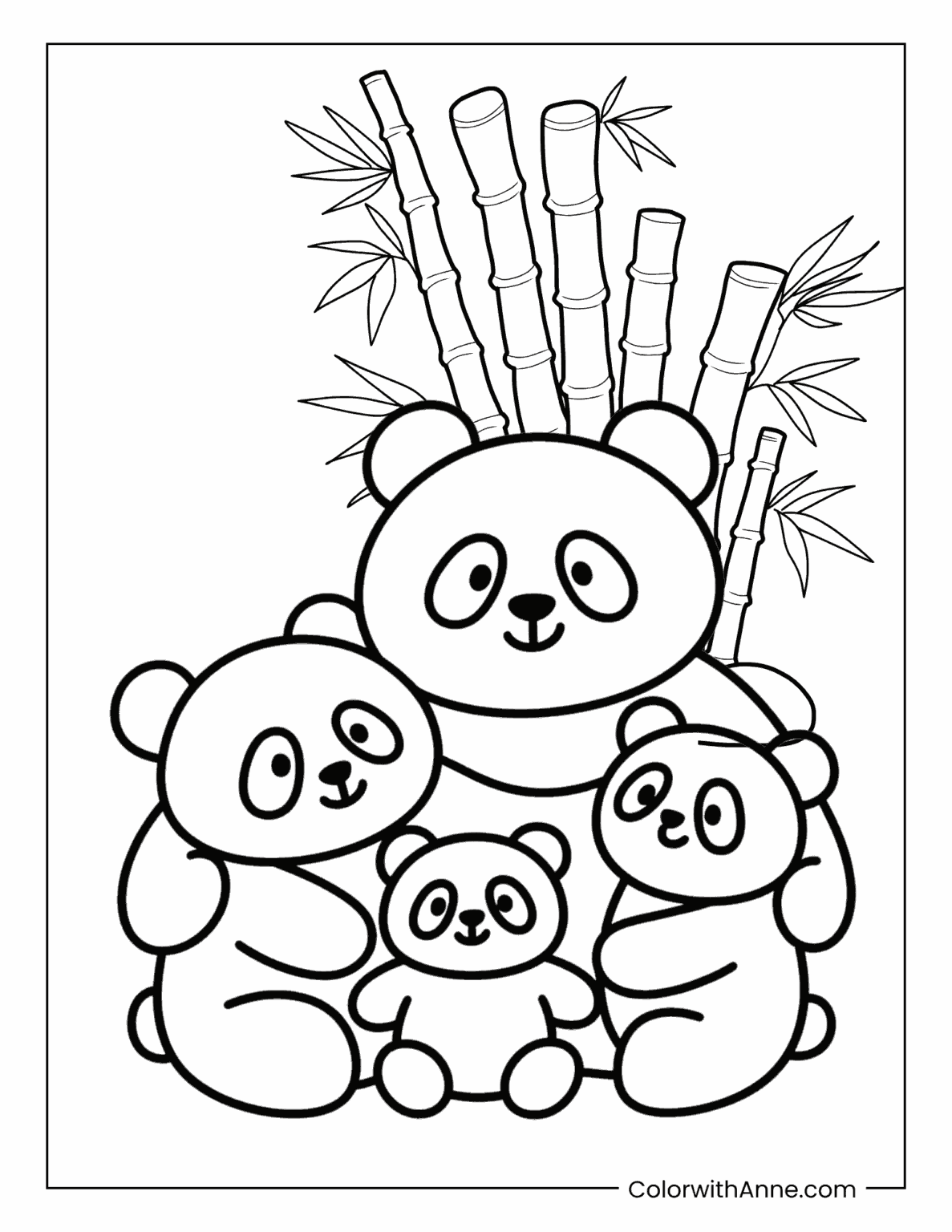 Panda Coloring Pages (Free PDF Printables) - ColorwithAnne