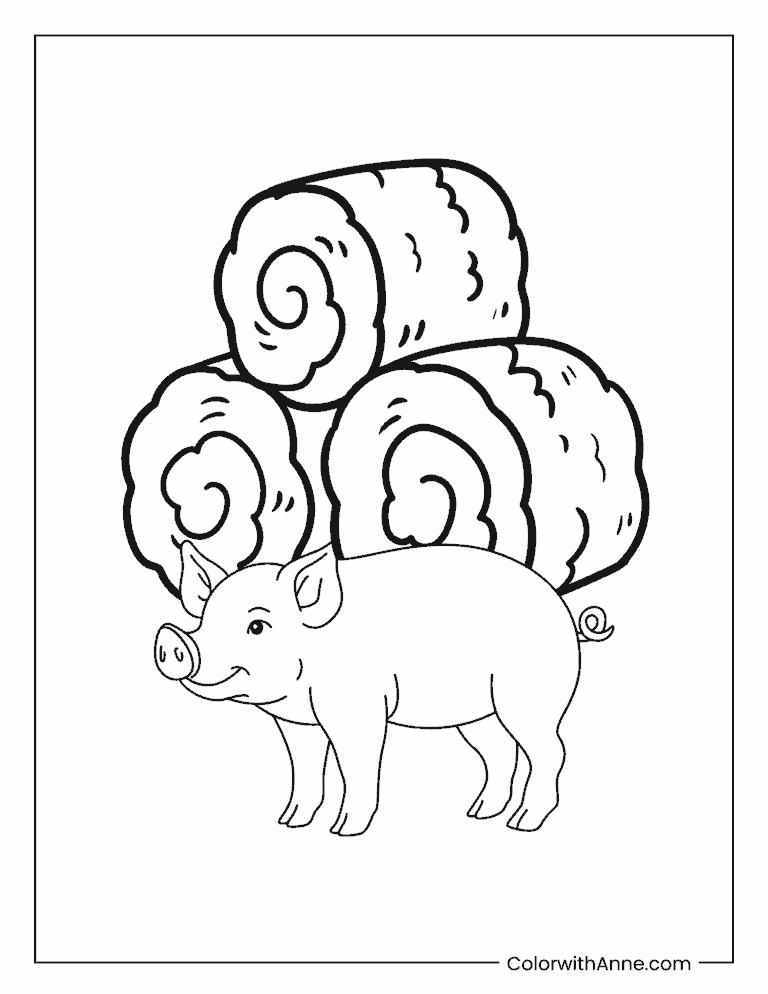 Pig Coloring Pages (Free PDF Printables) - ColorwithAnne