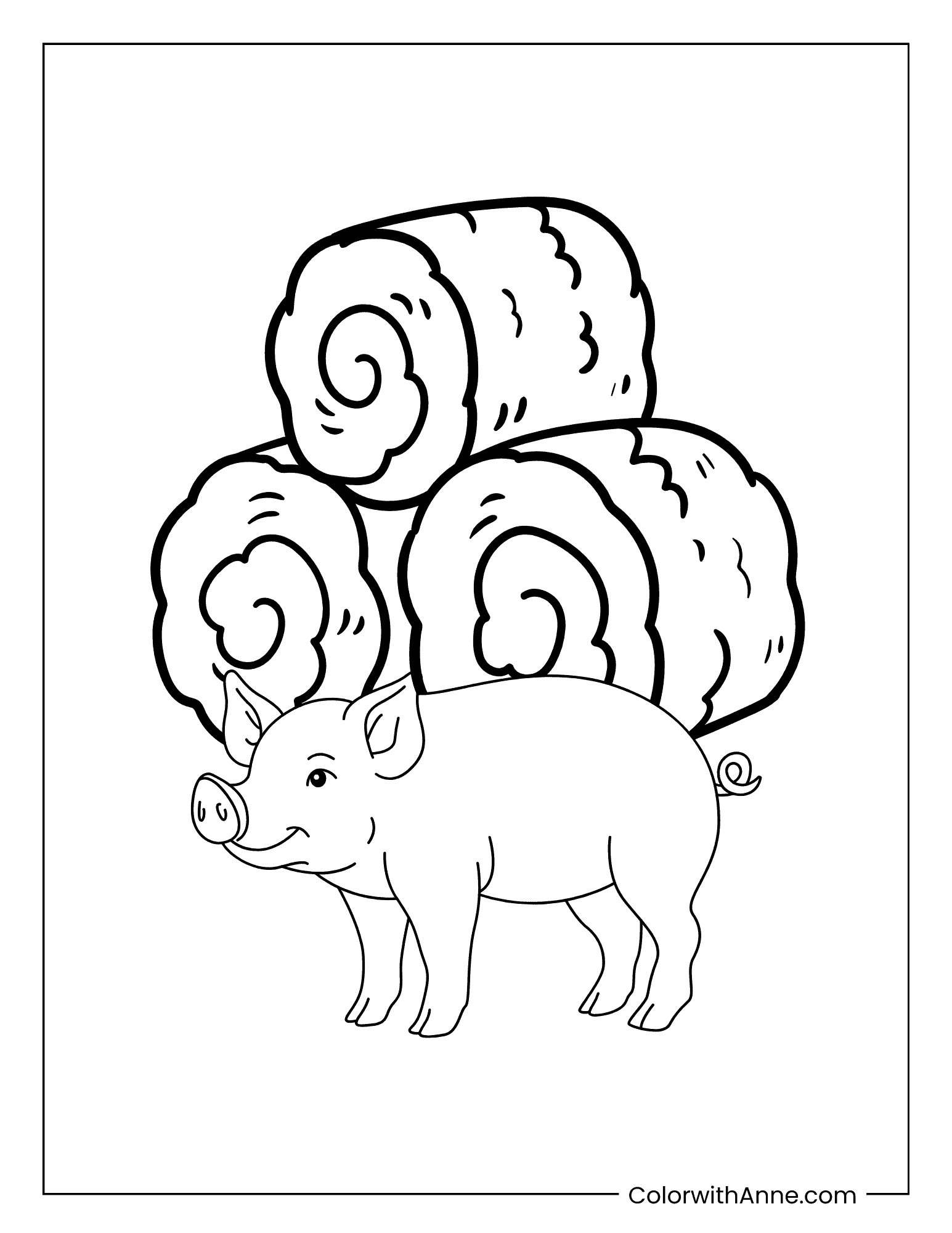 Pig Coloring Pages (Free PDF Printables) - ColorwithAnne