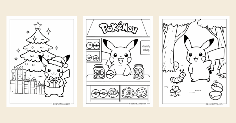 20 Pikachu Coloring Pages (Free PDF Printables)