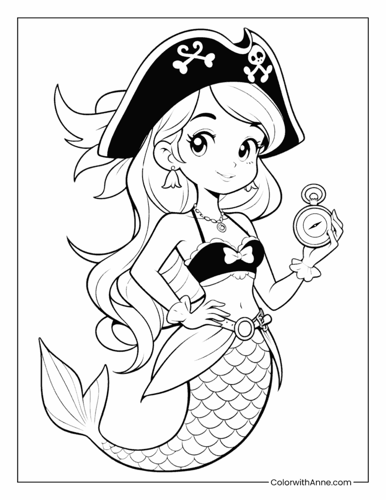 20 Mermaid Coloring Pages (Free PDF Printables)