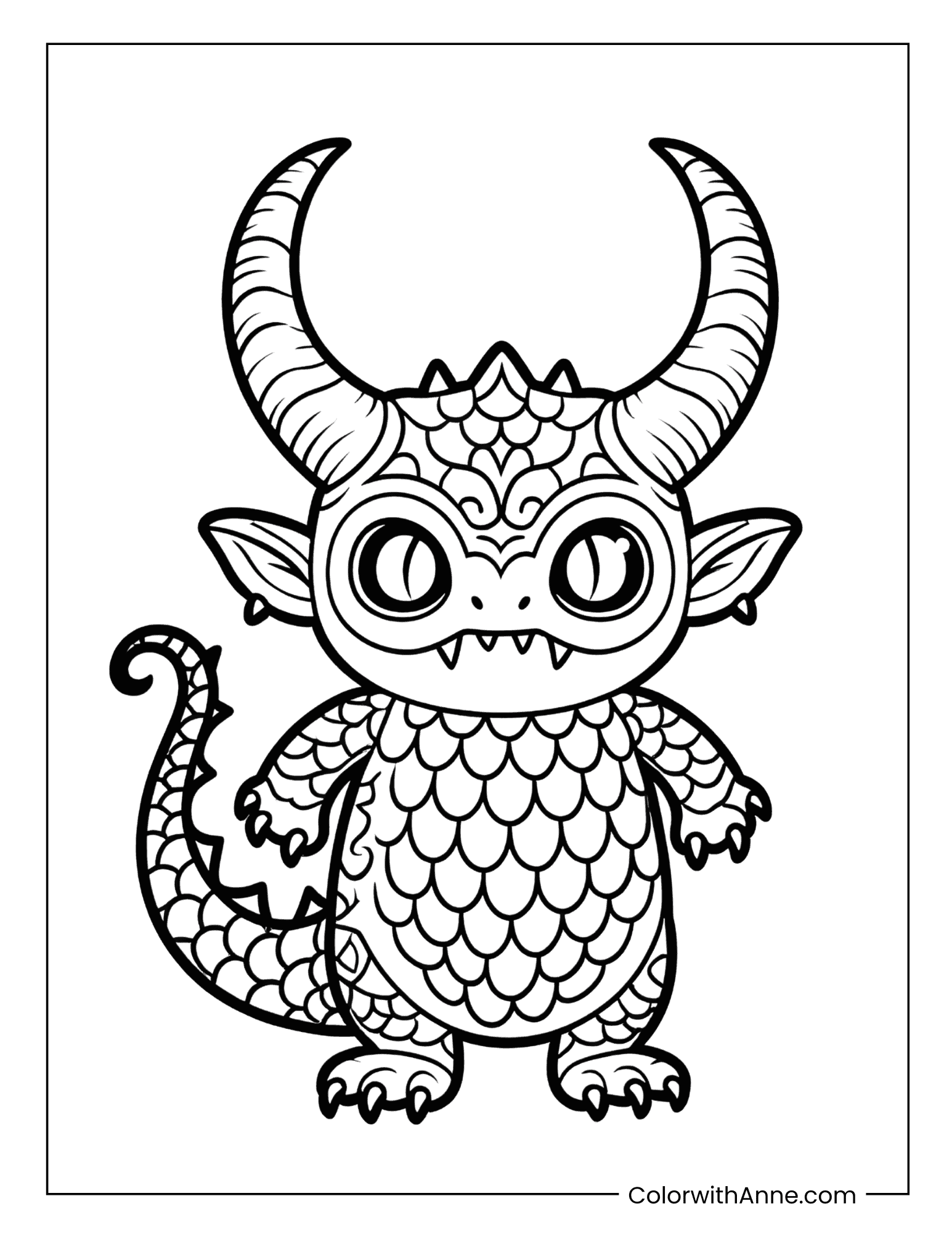 Monster Coloring Pages (Free PDF Printables) - ColorwithAnne